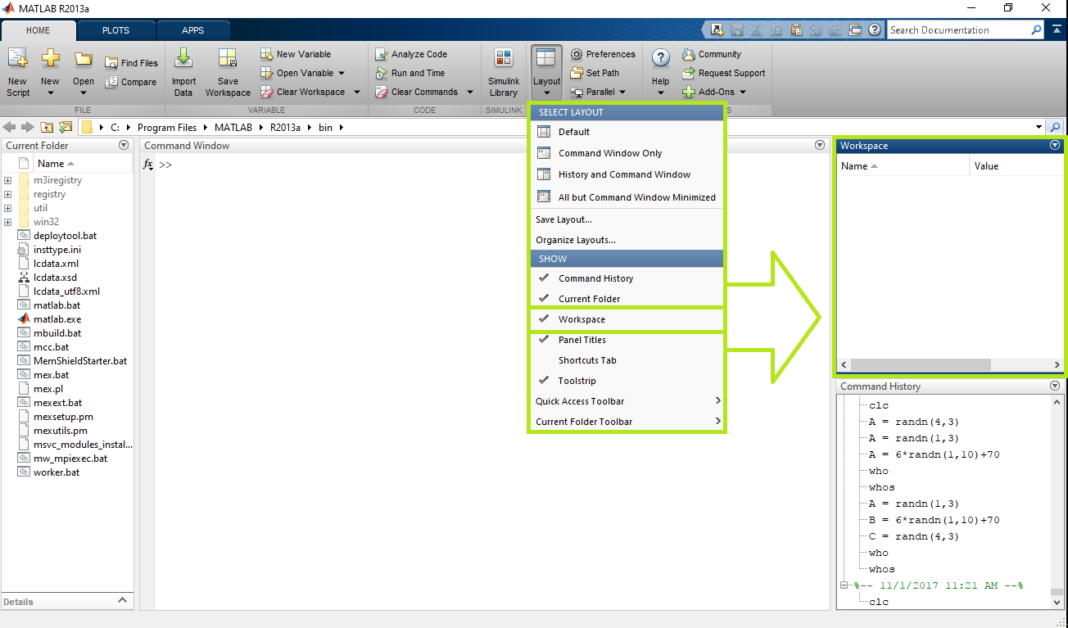 Penggunaan dan Fungsi Workspace pada MATLAB - Advernesia