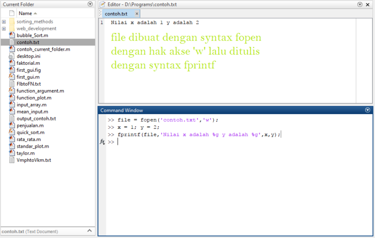 Cara Menyimpan Output File MATLAB - Advernesia