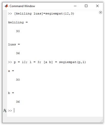 Cara Membuat Function pada MATLAB dan Contoh Programnya