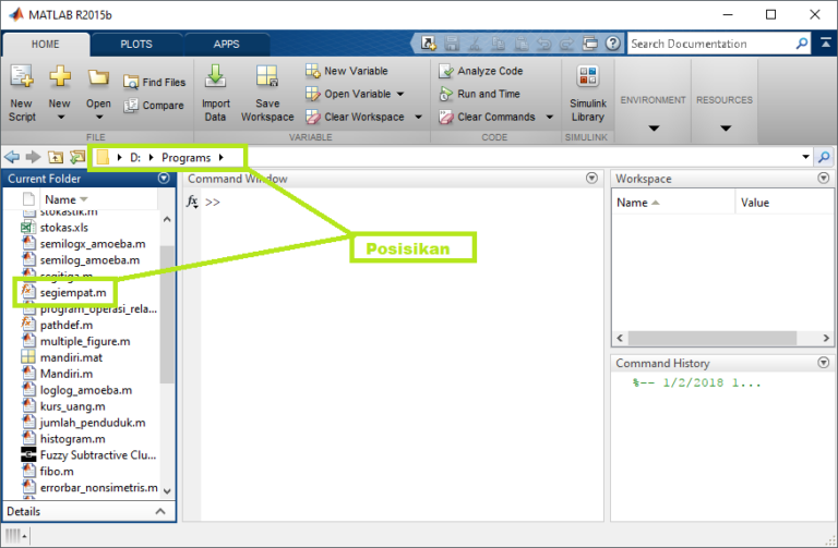 Cara Membuat Function pada MATLAB dan Contoh Programnya