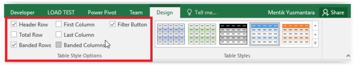 Cara Membuat Tabel dengan Table Tools beserta Contohnya pada Excel ...