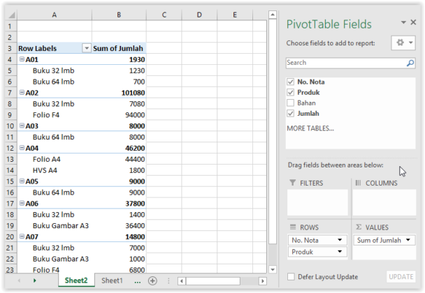 Cara Membuat Grafik Pivot Table dan Fungsi Pivot Chart di Excel