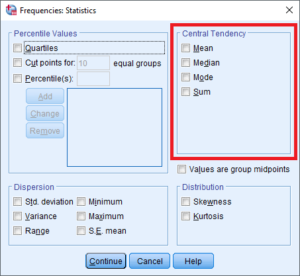 Central Tendency: Mencari Sum Mean Median Modus pada SPSS