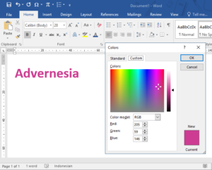 Cara Mengubah Warna Teks di Microsoft Word (Font Color) - Advernesia