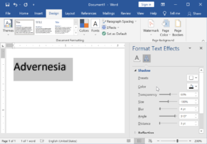 Text Effect and Typography | Membuat Efek Tulisan di Word - Advernesia