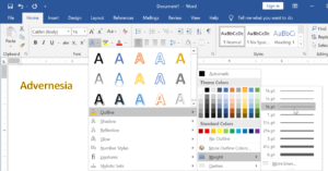 Text Effect and Typography | Membuat Efek Tulisan di Word - Advernesia
