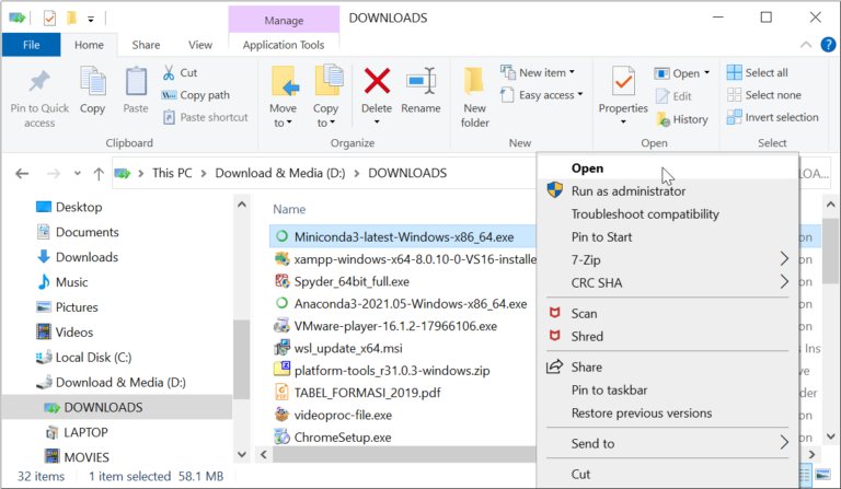 Cara Install Miniconda di Windows (Advanced Python Deployment)